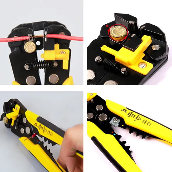 Crimper Cable Cutter Adjustable Automatic Wire Stripper Multifunctional ...