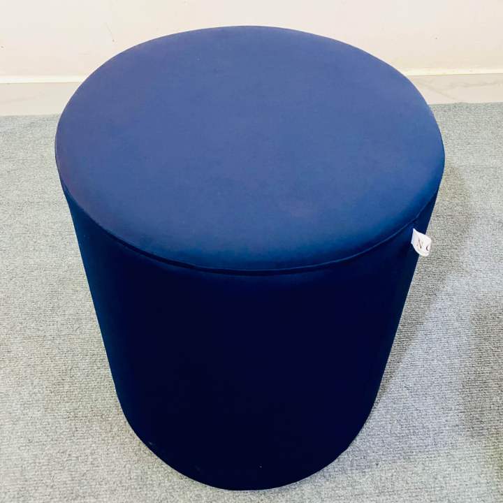 Style Modern Round Ottoman with Soft Padded Seat, Multifunctional ...