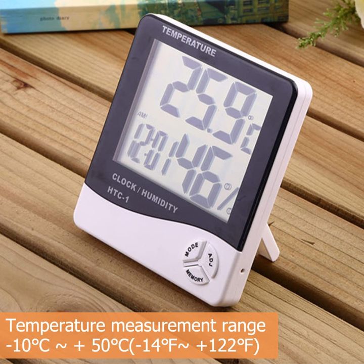 LCD Digital Temperature Humidity Meter HTC-1 Home Indoor Outdoor ...