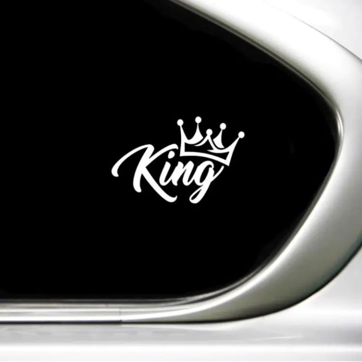 KING CROWN (White) Funny Vinyl Decoration Car Window Sticker Decal, car ...