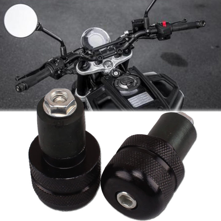 7/8''22mm Motorcycle Handle Bar Ends Grips CNC Metal Handlebar ...