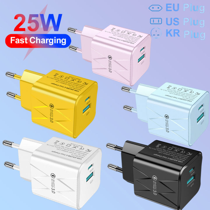 PD 25W USB C Fast Charger for iPhone 15 Pro Max Xiaomi 14 Oneplus KR EU ...