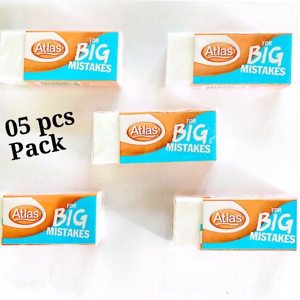 Atlas Eraser Small White Colour Set (05 pcs Pack) | Daraz.lk