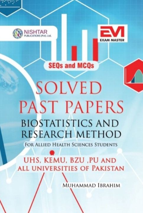 SEQs and MCQs Solved Past Papers Biostatistics and Research Method | Daraz.pk