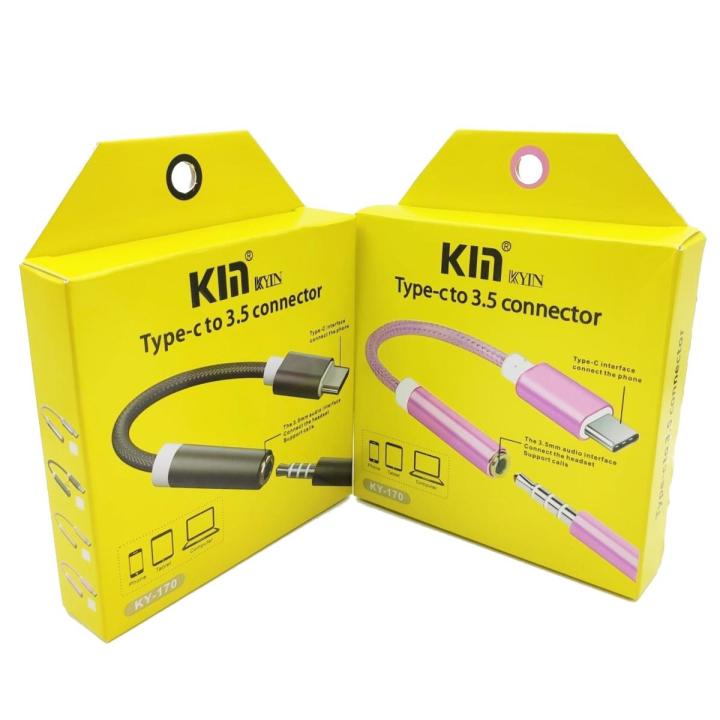 Kin KY-170 Type-C 3.5MM Earphone Adapter Audio Cable Converter | Daraz ...