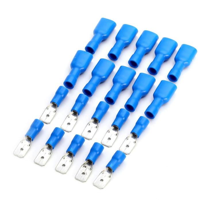 100pcs 50pairs 6.3mm 16 14AWG Female Male Electrical Wiring Connector ...
