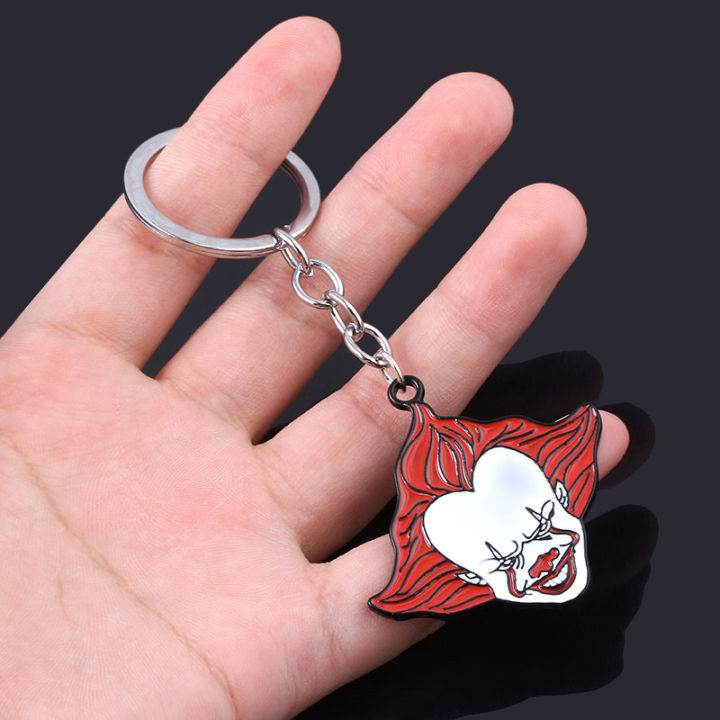 Horror Movie Cosplay Keychain IT Pennywise Pendant Key Chain for Women ...