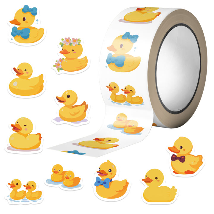 500pcs Duck Stickers Animal Sticker Diy Gift Decoration Reward Learning ...