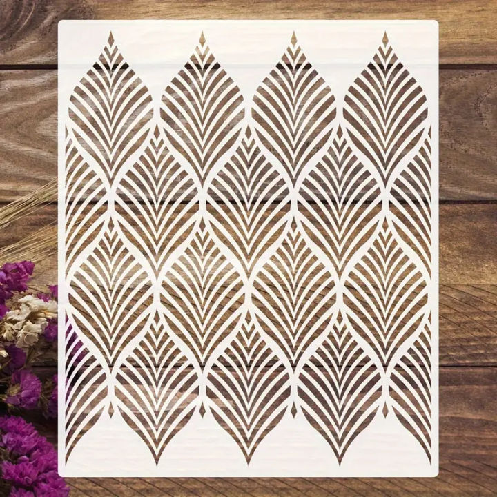 Bview Art 1pcs Professional Reusable Texture Stencils for DIY Wall ...