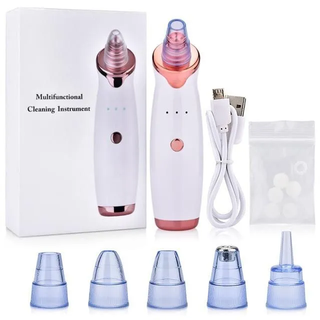 5 in 1 Electric Blackhead Acne Oil Remover Vacuum Suction Face Pore ...