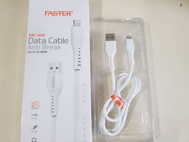Faster brand iphone usb cabel FAC-400 Anti Break super fast | Daraz.pk