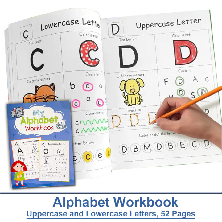 Letters A-Z Alphabet Phonics Practice Workbook Preschool Learning ...