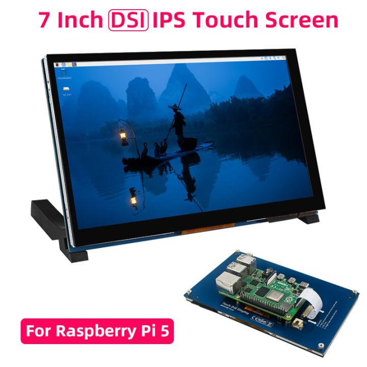 7 Inch DSI Touch Screen for Raspberry Pi 5 4B 3B+ 3B IPS Display 800* ...
