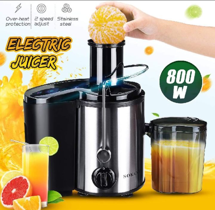 SOKANY SK-JB-175 500 Watt Stainless Steel Juice Extractor/Juicer ...