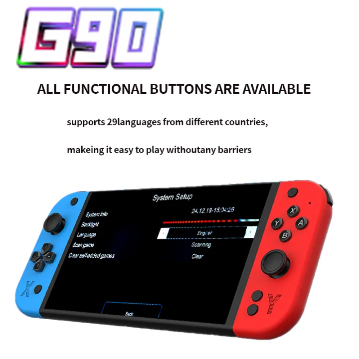 G90 7 inch 64GB 4000mAh high definition arcade handheld game console ...