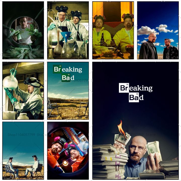 1PC Hot TV Breaking Bad Poster Self-adhesive Art Waterproof Paper ...