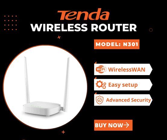 Tenda N301 - Wireless N300 Easy Setup Router Dual Antenna | Daraz.pk