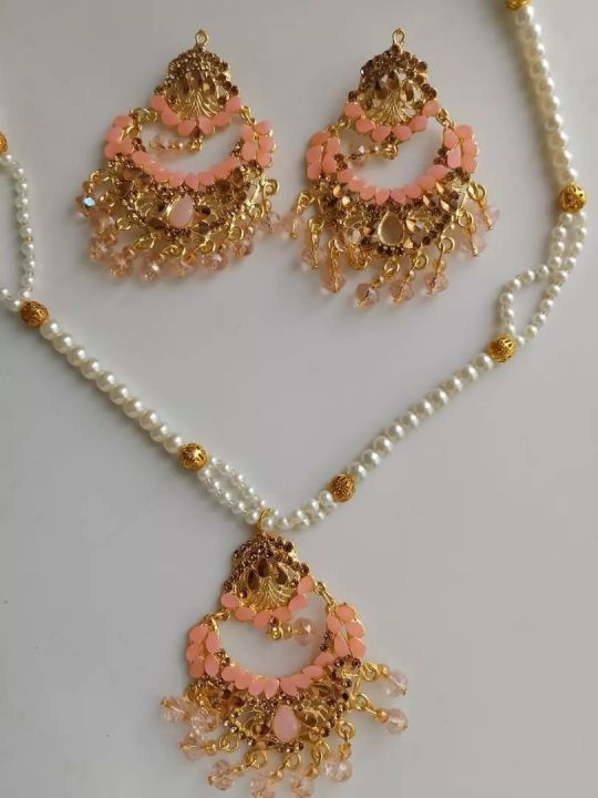 maala set with heavy earrings for wedding amd parties fancy jewellery ...