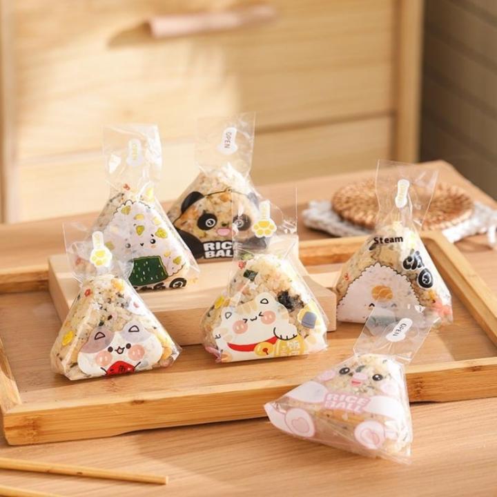 50Pcs Cartoon Japanese Triangle Seaweed Onigiri Wrappers - Food-grade ...