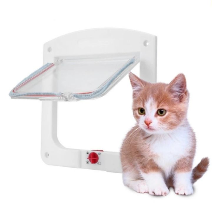 4 Way Locking Cat Flap Door For Interior Exterior Doors Weatherproof ...
