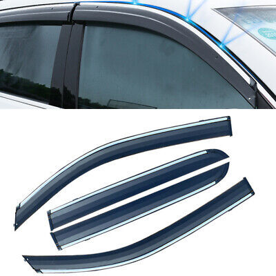 Tata Nexon EV : Premium Chrome Lining Door Visor Rain Guard Visor ...