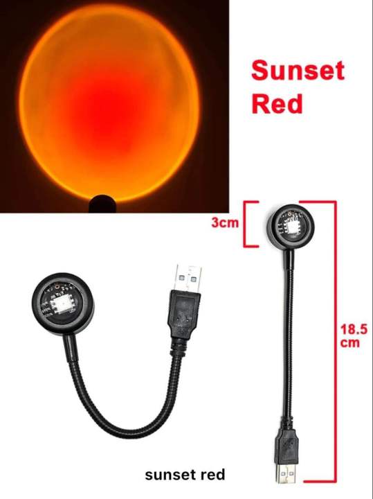 Mini USB Sunset & Rainbow Lamp | Daraz.com.bd