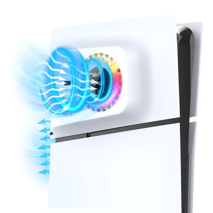 IPEGA PS5 SLIM Temperature Controlled Cooling Fan With Cooler + USB ...