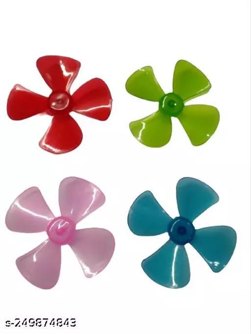 Toy Motor Fan 4 Wing Fan Plastic Dc Motor Propeller Mini Fan 10 pcs ...