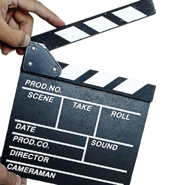 Movie Clapperboard Wood Clapper Board Reusable Props Decoration Boards ...