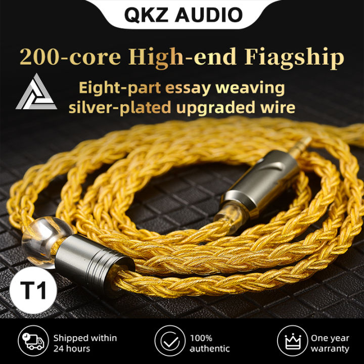Original QKZ T1 200 Core TC Silver Plated Hifi Earphone Update Cable ...