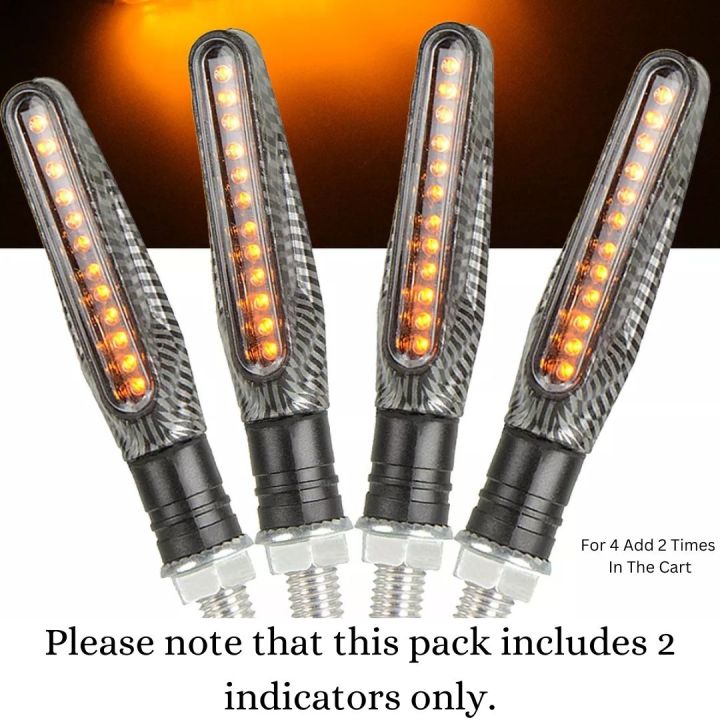 LED Indicator Audi Style Running Indicator For Bike 1 Pair | Daraz.pk