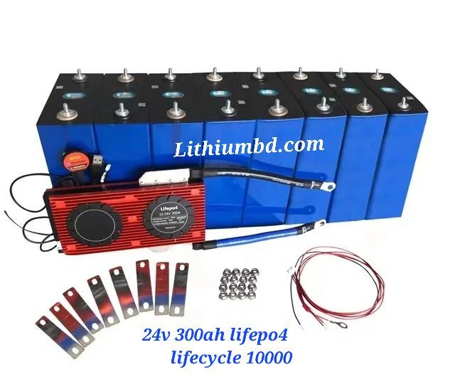 24v 300ah grade A lifepo4 battery with smart bms setup | Daraz.com.bd