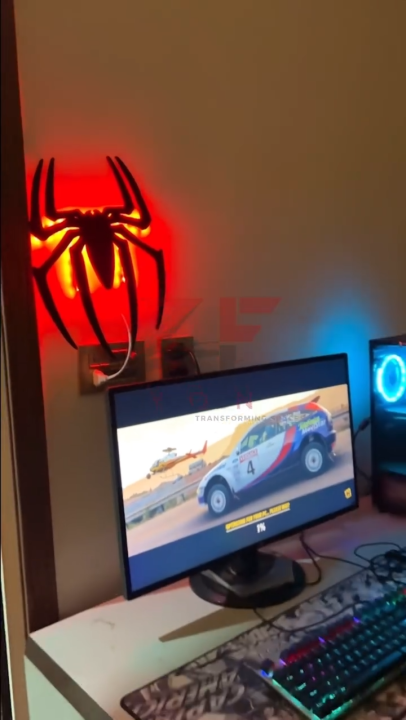 ZF Spiderman 3D spider LOGO night light , Spiderman Spider Wall Decor ...