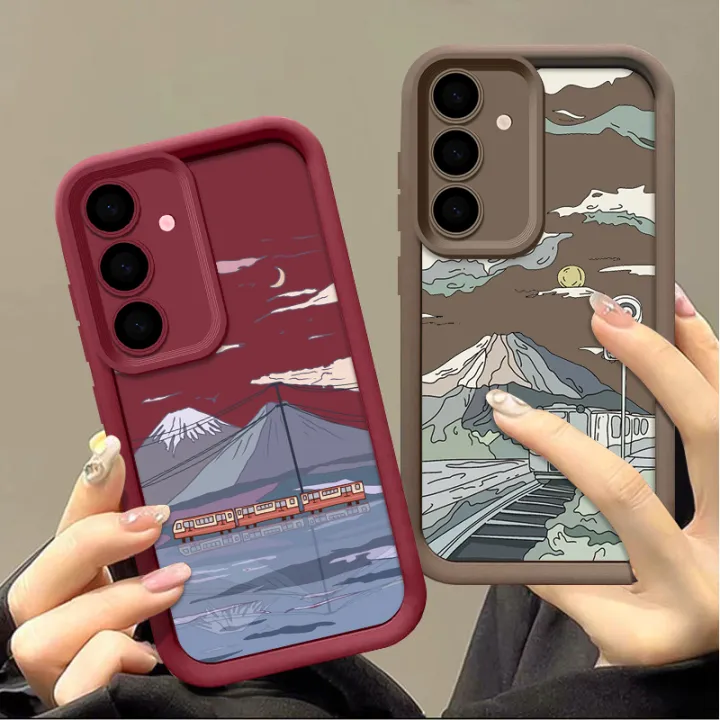 Mountain Train Soft Case For Samsung Galaxy A17 A56 A26 A16 A55 A54 A15 A25 A36 5G S25 Edge S24 ...