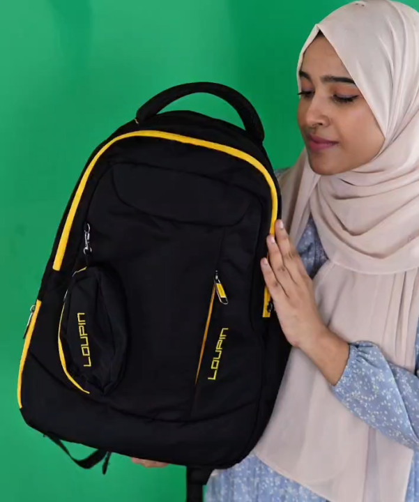 Stylish Loupin Backpack for Men & Women (Black) | Daraz.com.bd
