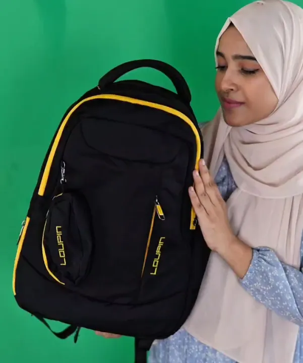 Stylish Loupin Backpack for Men & Women (Black) | Daraz.com.bd