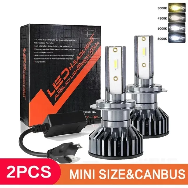 2PCS 26000lm 160W 1860 CSP Chip 3000k/4300k/6000k/8000k Car LED Headlight H4 H7 H1 LED ...