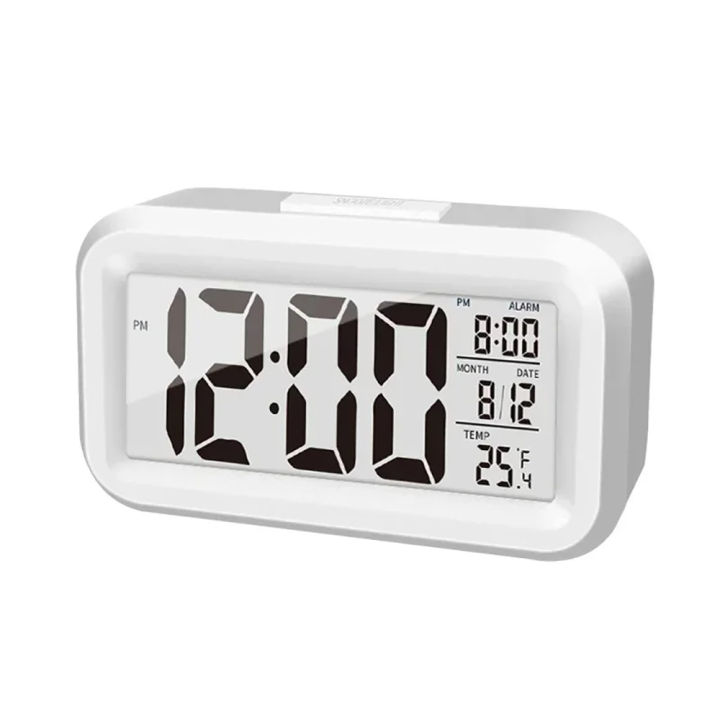 LED Digital Alarm Clock Backlight Snooze Data Time Calendar Desktop ...