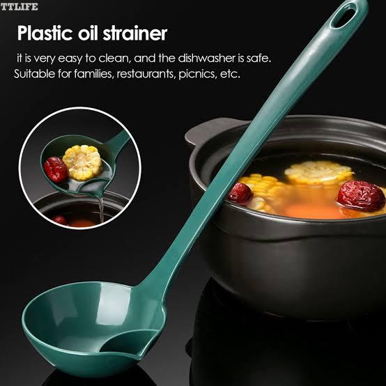 Plastic Oil Separator Spoon Fat Separator Ladle Grease Filter Spoon ...
