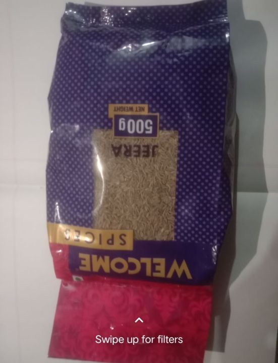 INDIA WELCOME SPICES JEERA →NET Weight ( 500gm × 500gm =1 Kg ) indian 1 number fresh jeera →100% ...