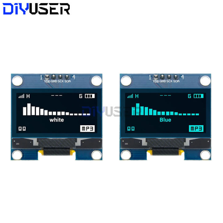 DIYUSER 1.3" OLED Display Module White/Blue Color Drive Chip SH1106 ...