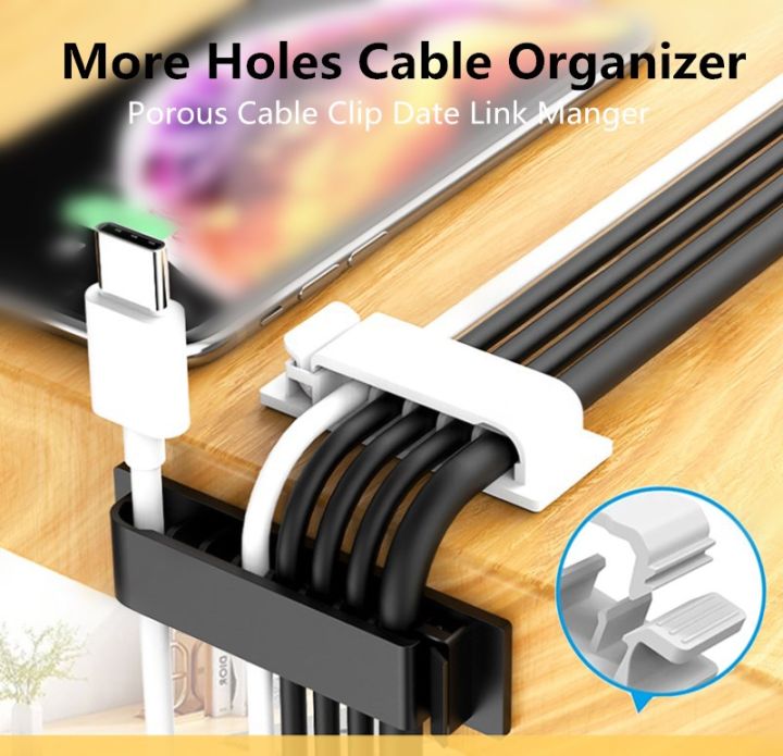 Multipurpose Holes Cable Organizer Clips Wire Winder Cord Management ...