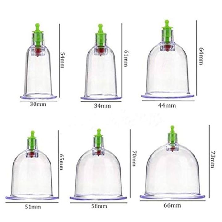 Hijama Cupping Therapy Set – 12 Pcs Dry Cupping Plastic Cups for ...