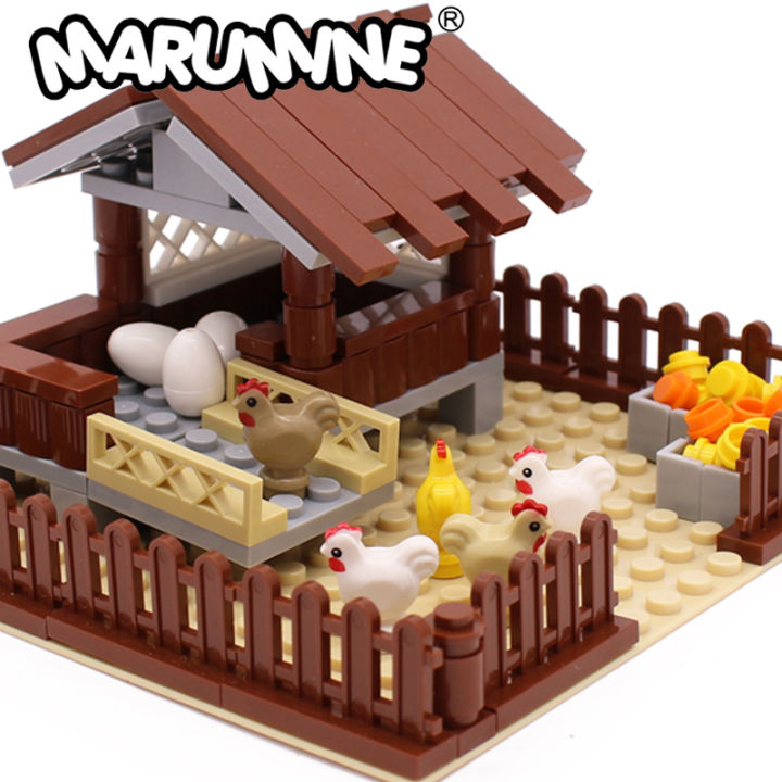 Marumine 138PCS Farm Chicken Building Blocks Classic Construction MOC ...