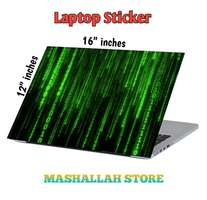 Matrix Laptop Sticker Laptop Skin Sticker & Laptop Skin for laptop Back ...