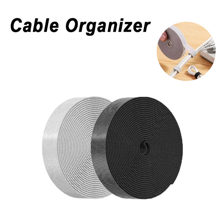 5M Reusable Cable Organizer Removable Cable Straps Free Cut Fastening ...