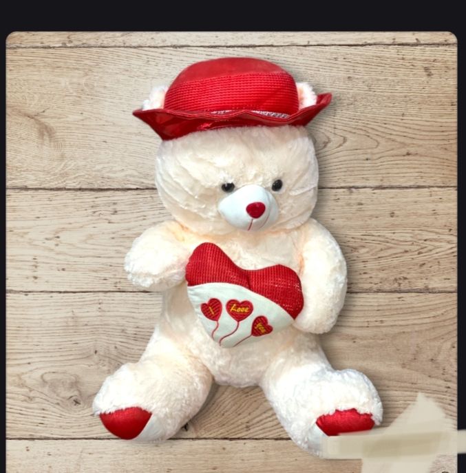 cute stuffed teady bear with heart 30 inches | Daraz.pk
