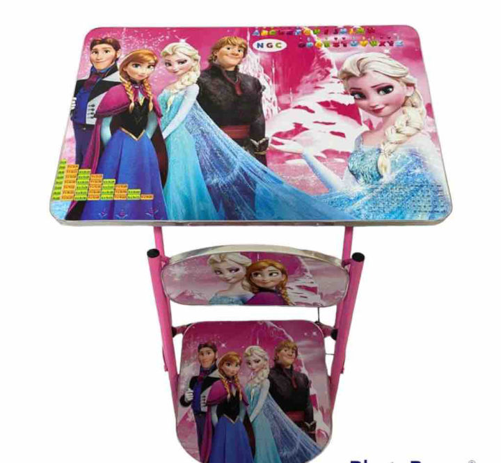 Kids desk and chair Elsa frozen cartoon characters | Daraz.lk