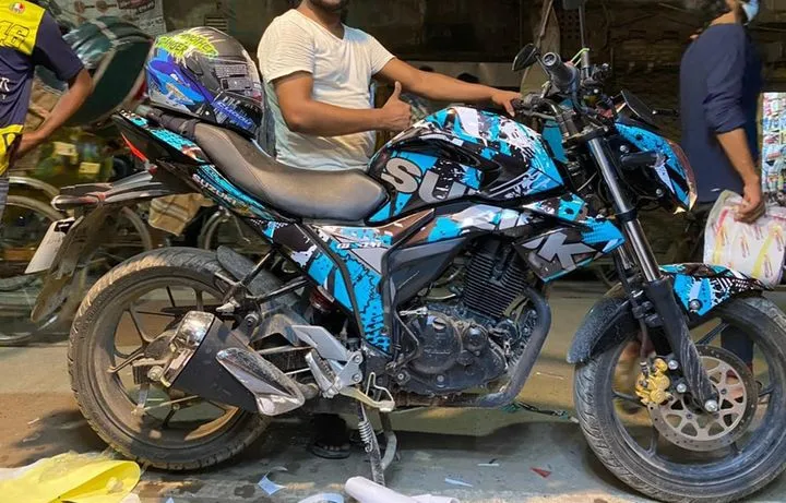 Suzuki gixxer old black paste color decals sticker set | Daraz.com.bd