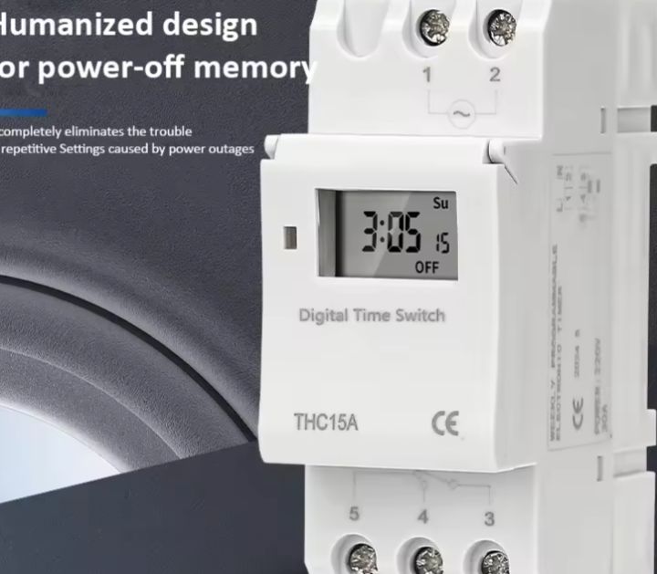 Guide Rail Type Time Control Switch 220V Digital Timer Switch Weekly Programmable Time Relay ...